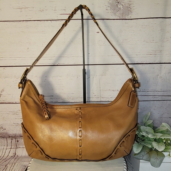 Coach | Bags | Vintage Coach Chelsea Woven Leather Slouchy Hobo Bag ...